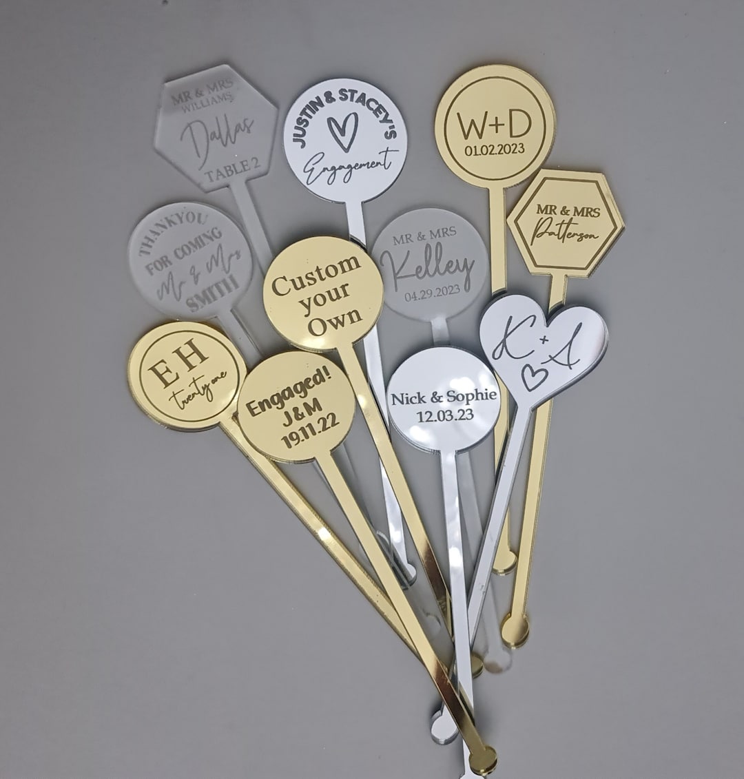 Wedding Event Drink Swizzle Sticks | Personalised Swizzle Sticks ...