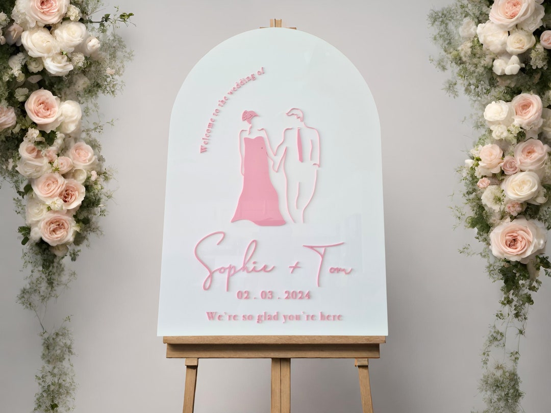 Wedding Welcome Sign | Guest Signage | Acrylic Welcome Sign | Mr & Mrs ...