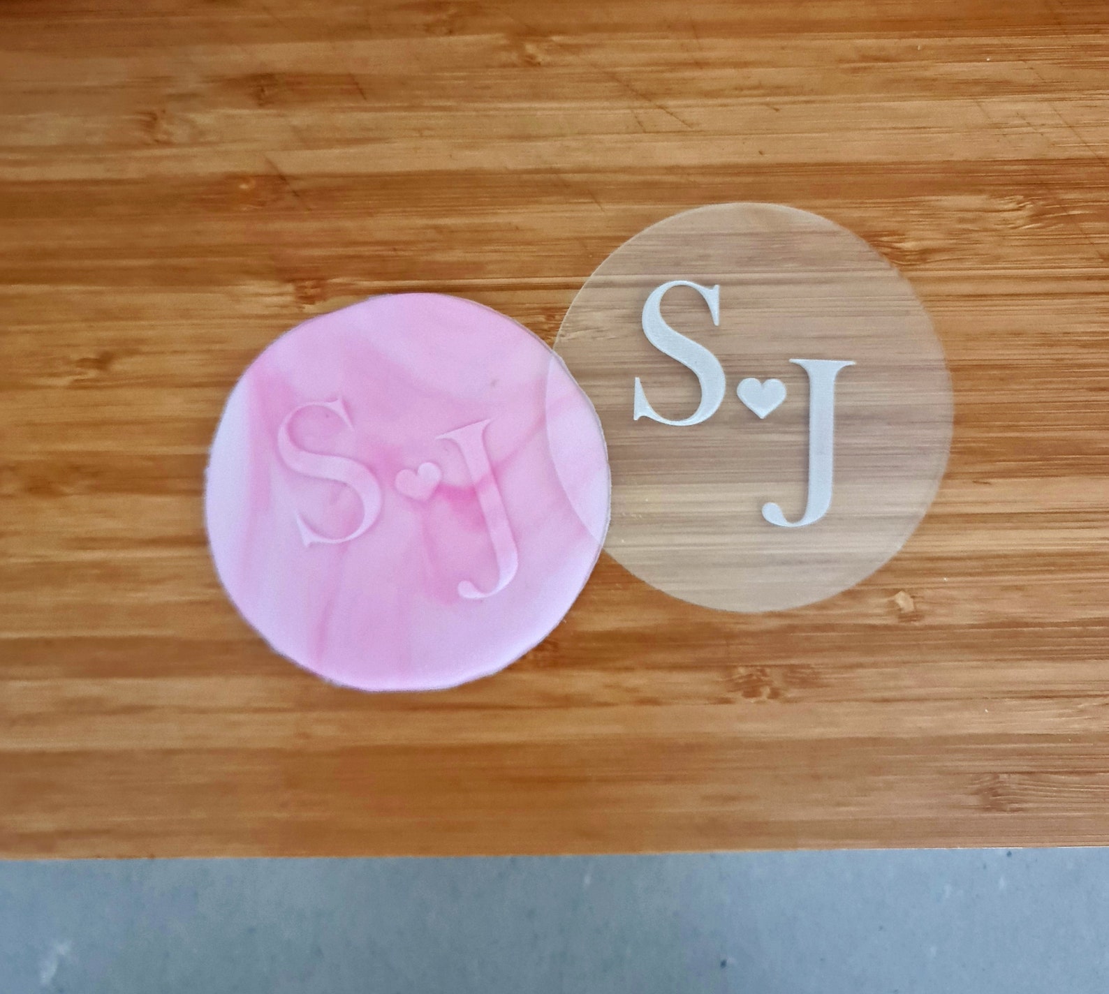 Initials Heart | Personalised Fondant Debosser | Bridal Shower Cookie ...