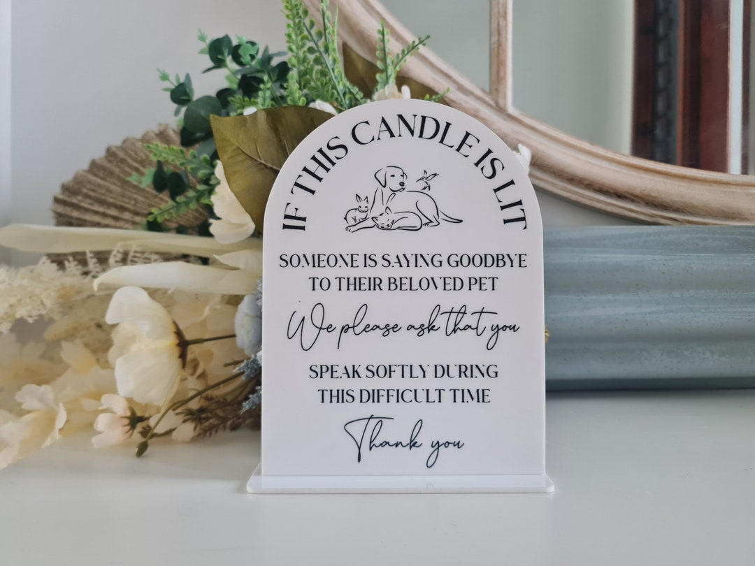 Vet Euthanasia Sign | Veterinarian Signage | Candle Burning Sign ...