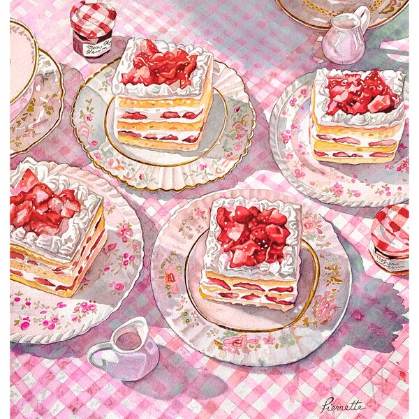 Strawberry Shortcake Painting - Etsy