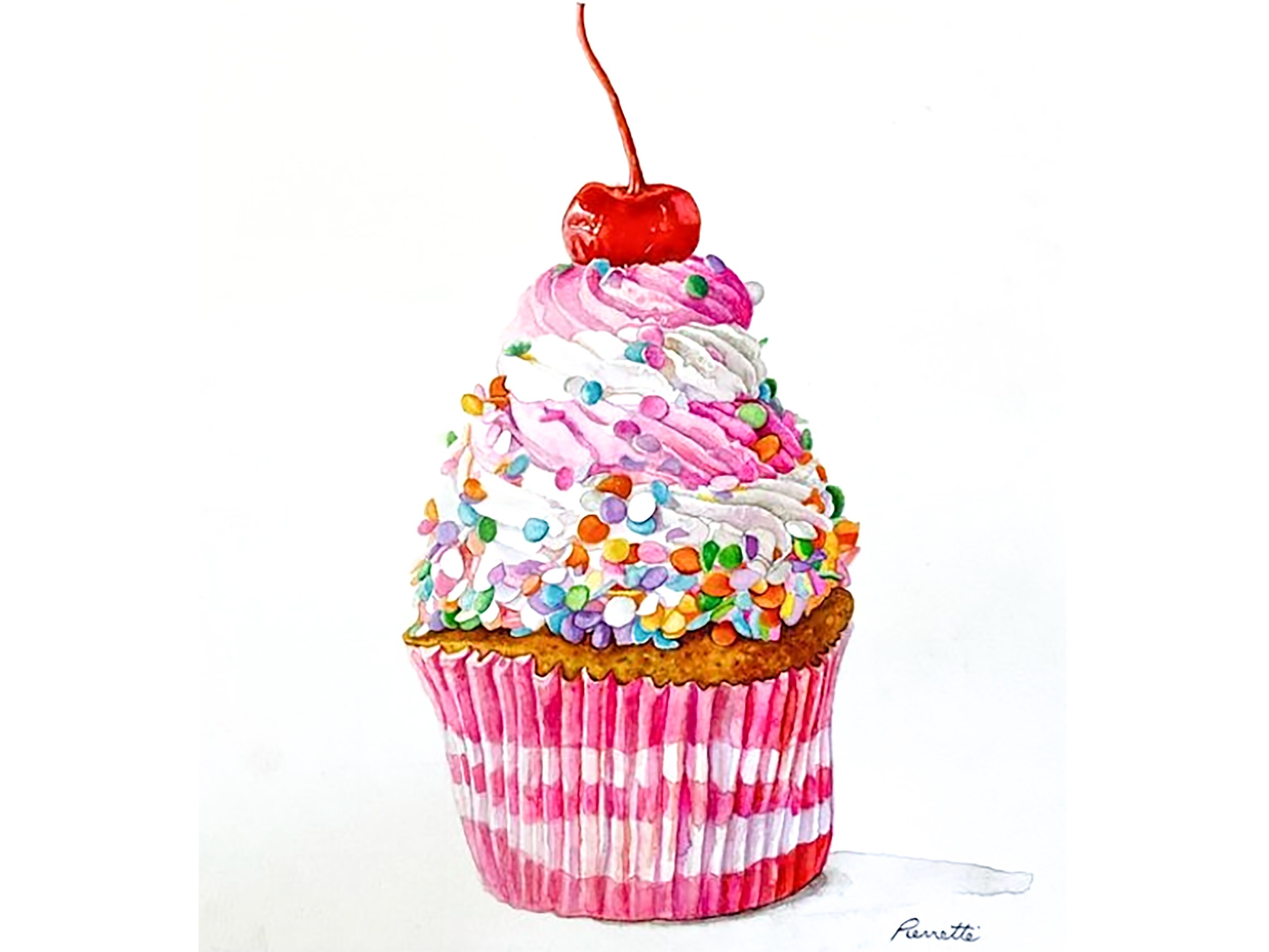 Cupcake With Sprinkles ~ Original Watercolor Painting ~ SOLD ~ Prints ...
