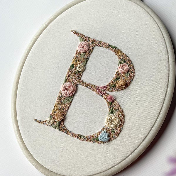 Letter B Embroidery - Etsy