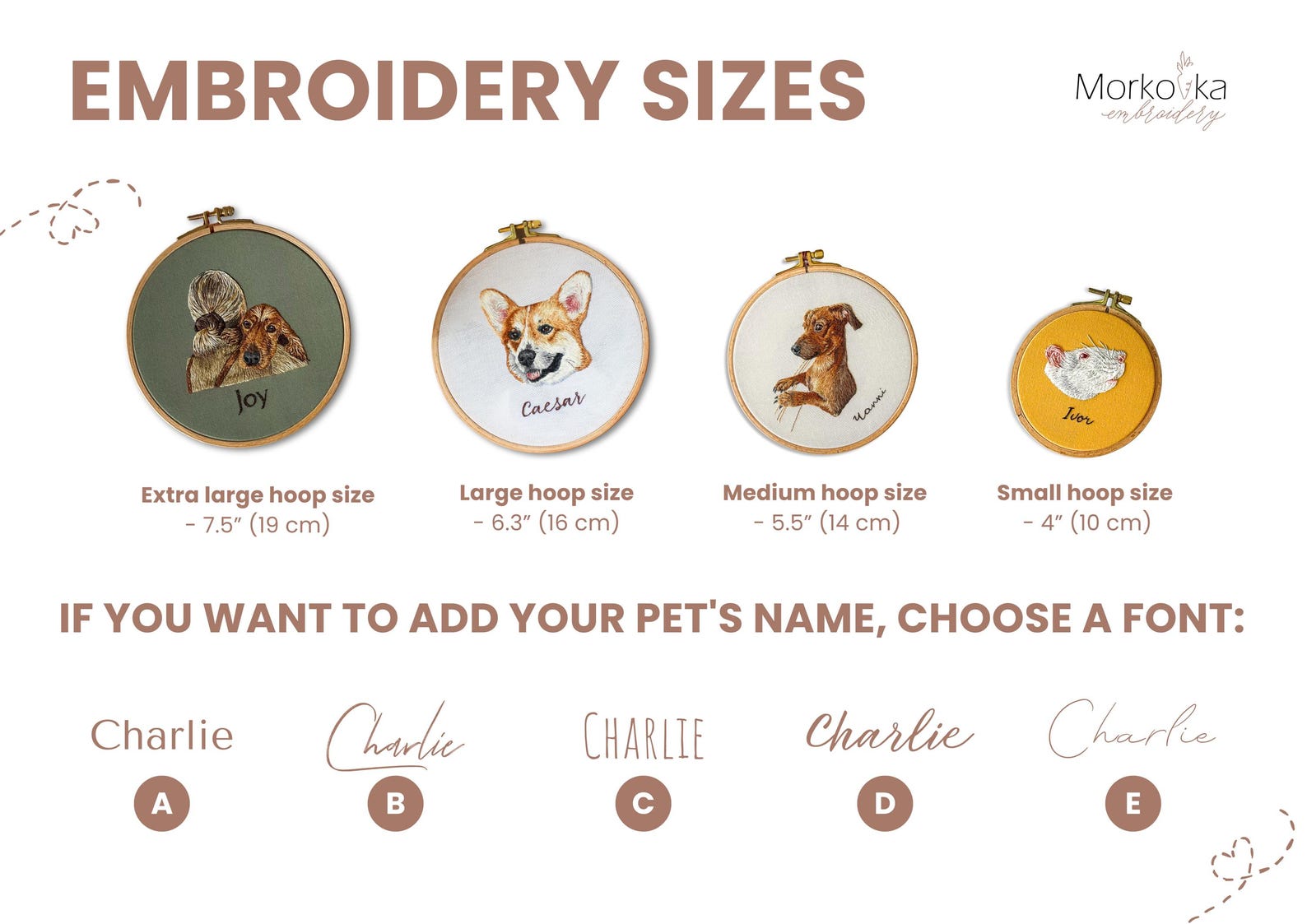 Custom Dog Pet Embroidery Portrait Hoop, Dog Owner Gift, Dog Face ...