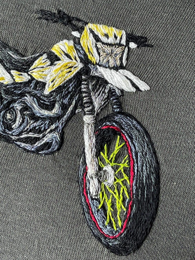 Custom Motorcycle Embroidery From Photo – Personalized Bike Portrait ...