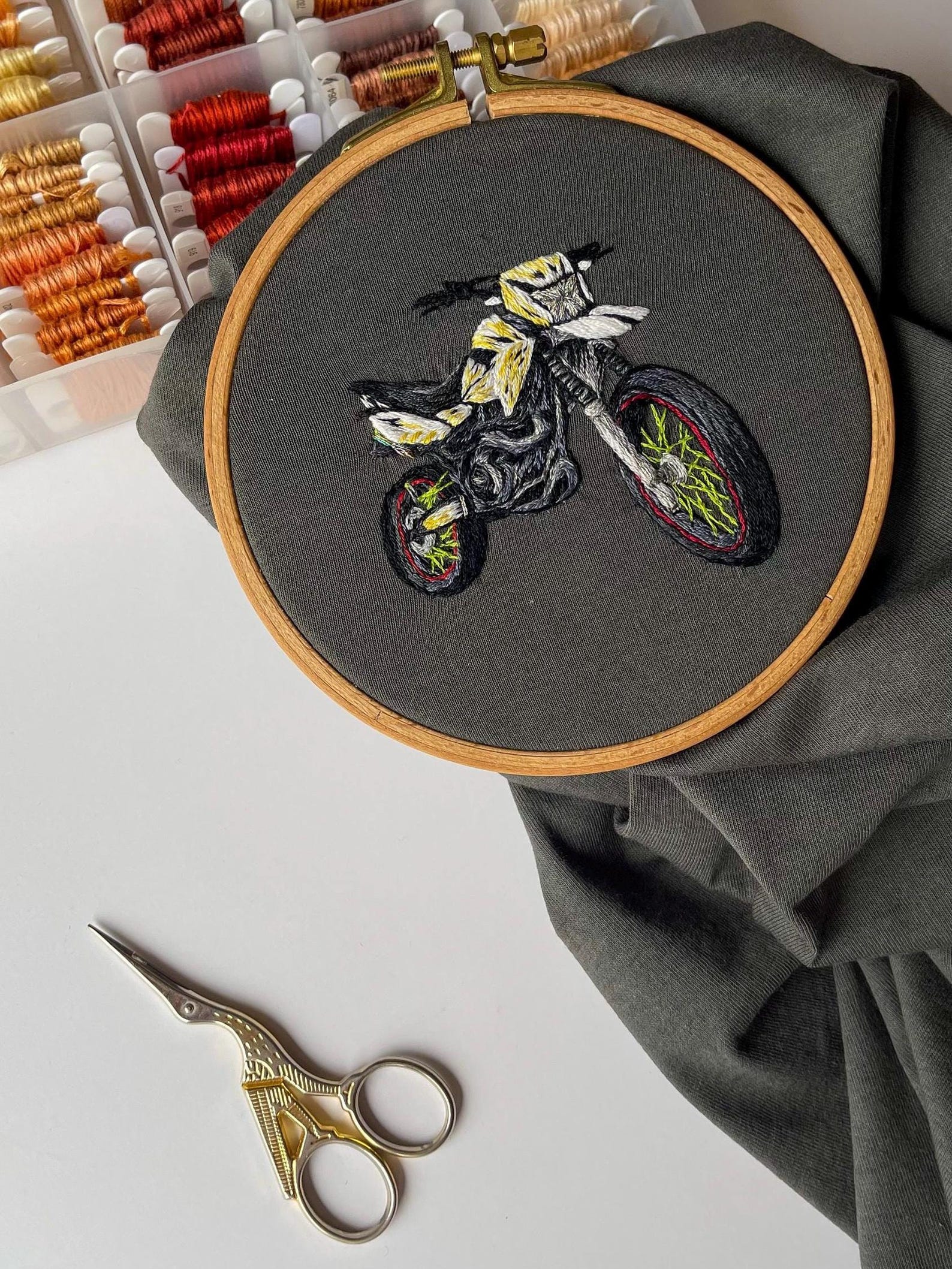 Custom Motorcycle Embroidery From Photo – Personalized Bike Portrait ...