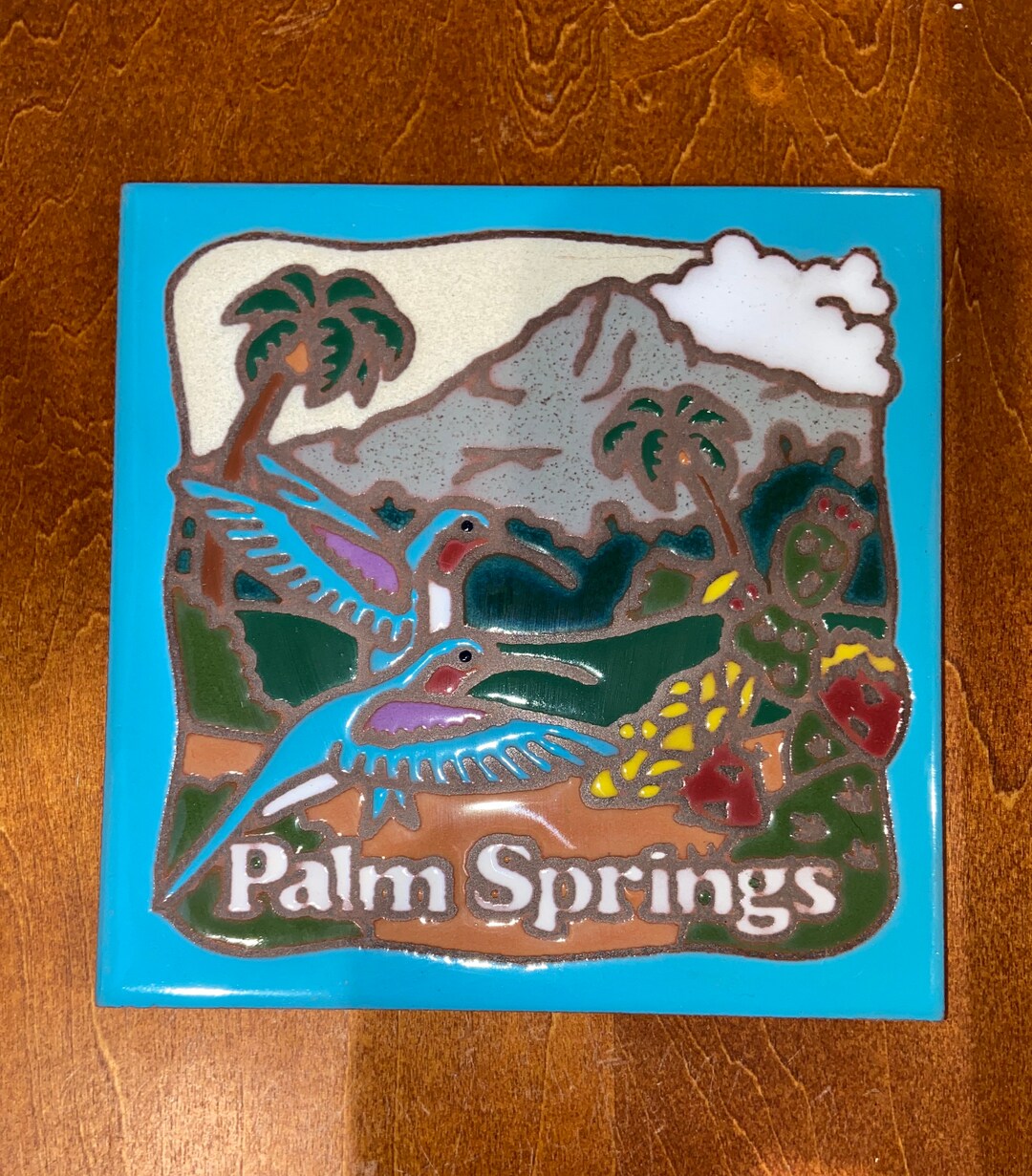 Handmade Ceramic Trivet - Hummers/palm Springs - Etsy