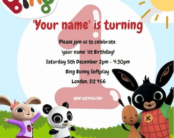 Bing Party Invitation - Etsy UK