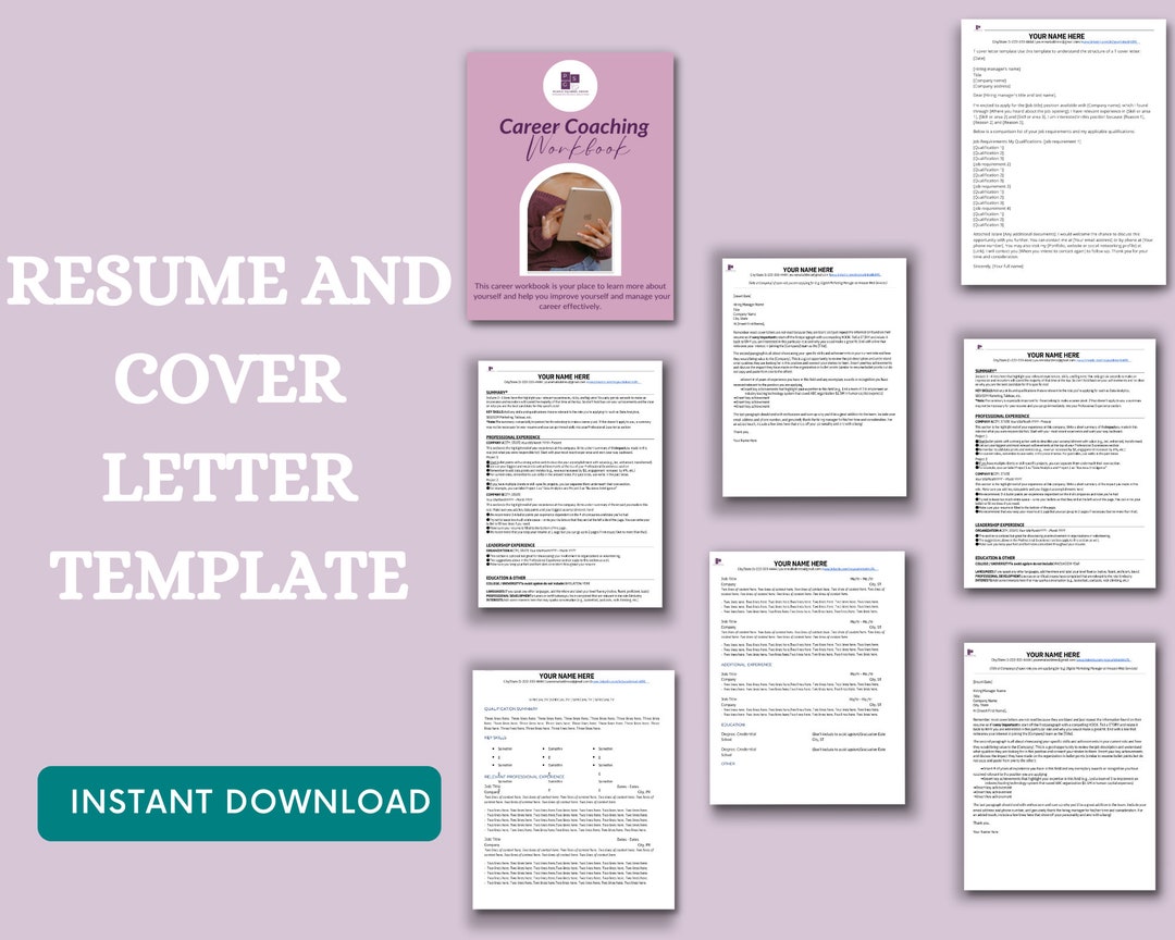 2 Dream Resume and Cover Letter Templates for Job Applications | Ats ...