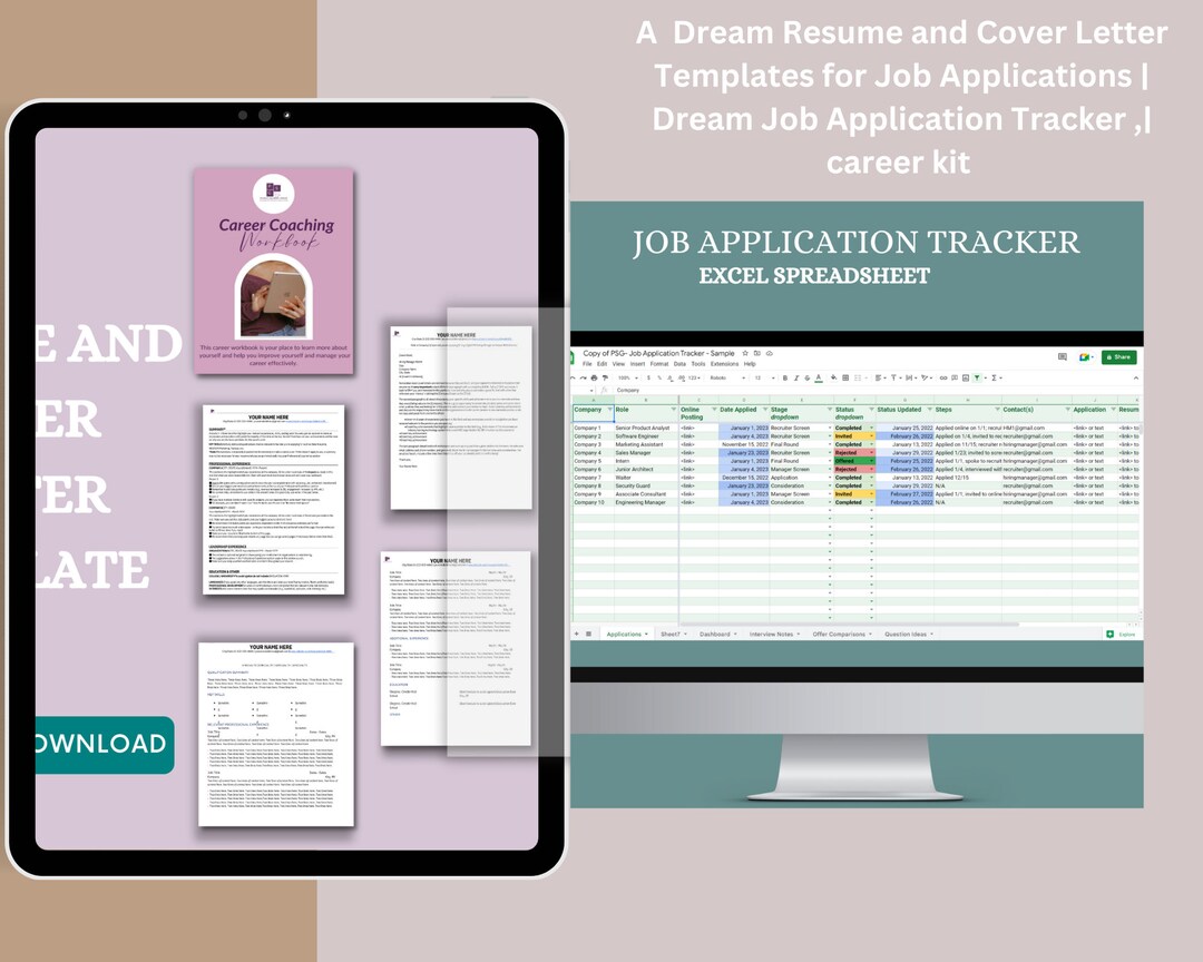 Ultimate Career Search Kit | Dream Resume and Cover Letter Templates ...