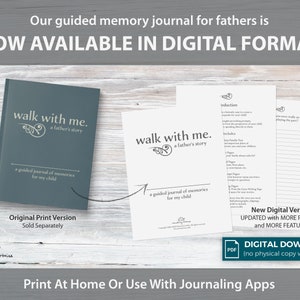 Father Printable Keepsake Book | Guided Memory Journal for Dad | Over ...