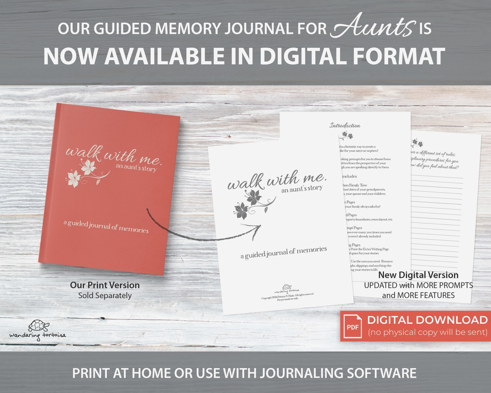 Aunt Printable Keepsake Book | Guided Memory Journal for Auntie | Over ...