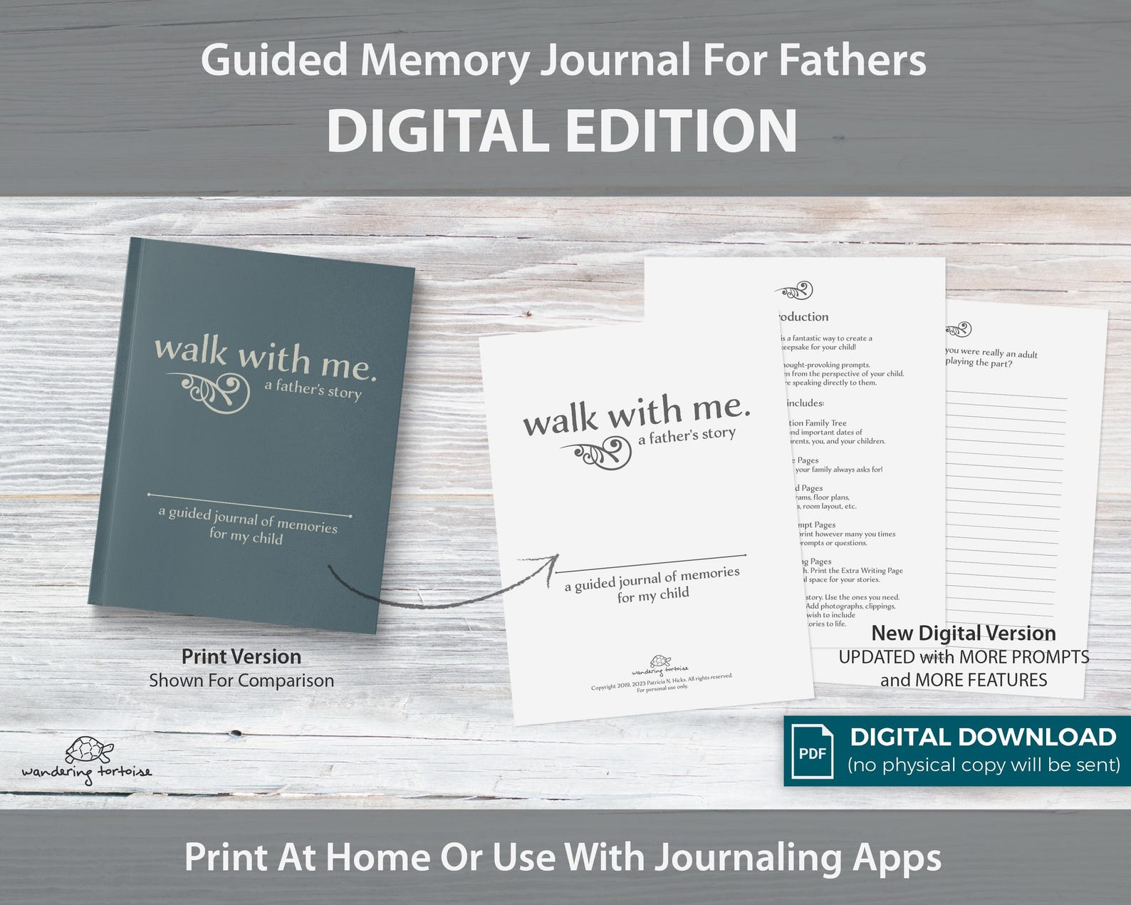 Father Printable Keepsake Book | Guided Memory Journal for Dad | Over ...