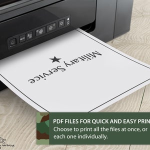 Military Printable Keepsake | Add-on Guided Journal for Military ...