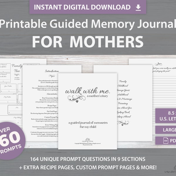 Mother Memories Journal - Etsy