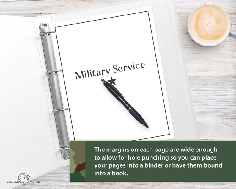 Military Printable Keepsake | Add-on Guided Journal for Military ...