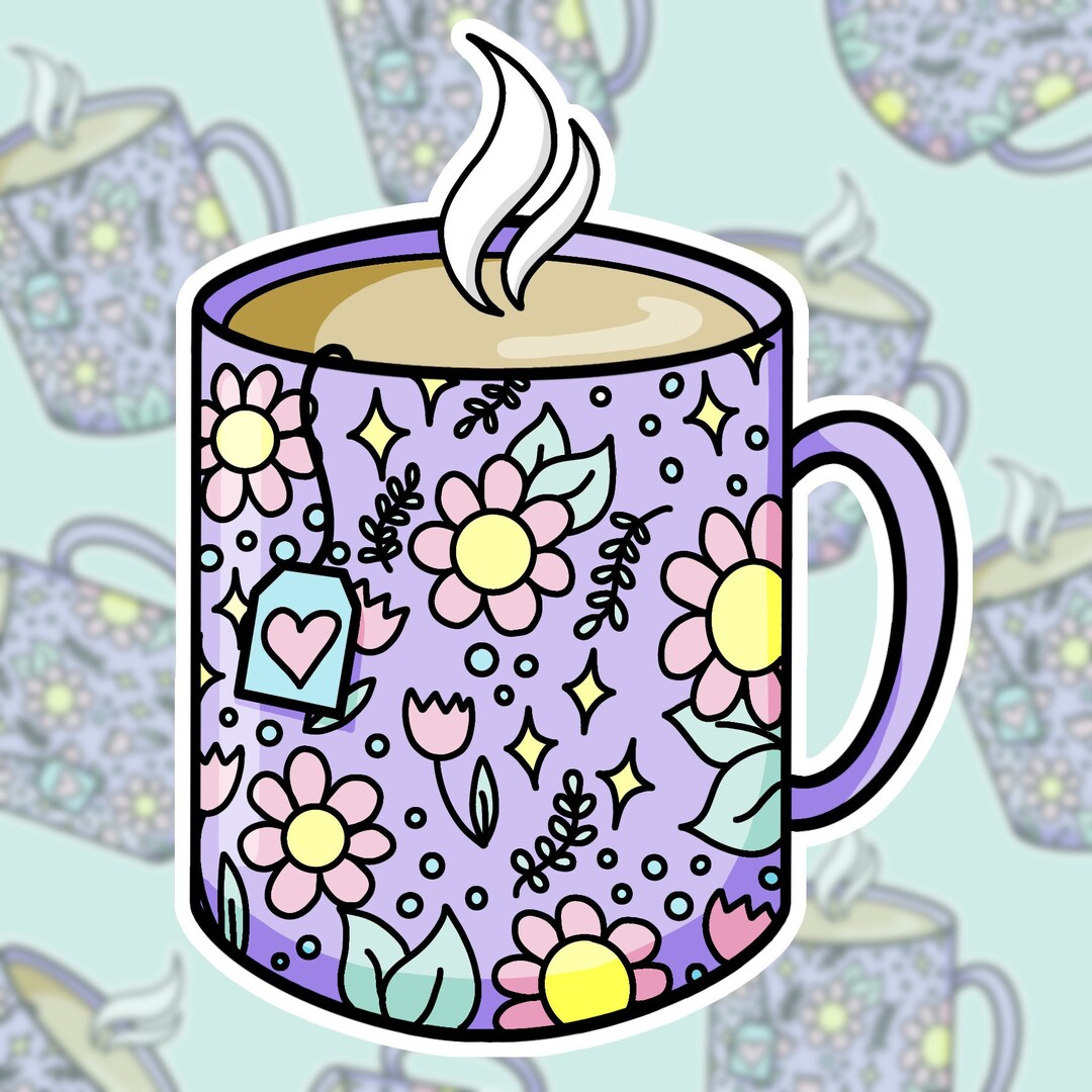 Doodle Mug Die Cut Sticker - Etsy