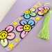 Rainbow Smiley Daisy Flower Acrylic Clear Bookmark With Tassel - Etsy