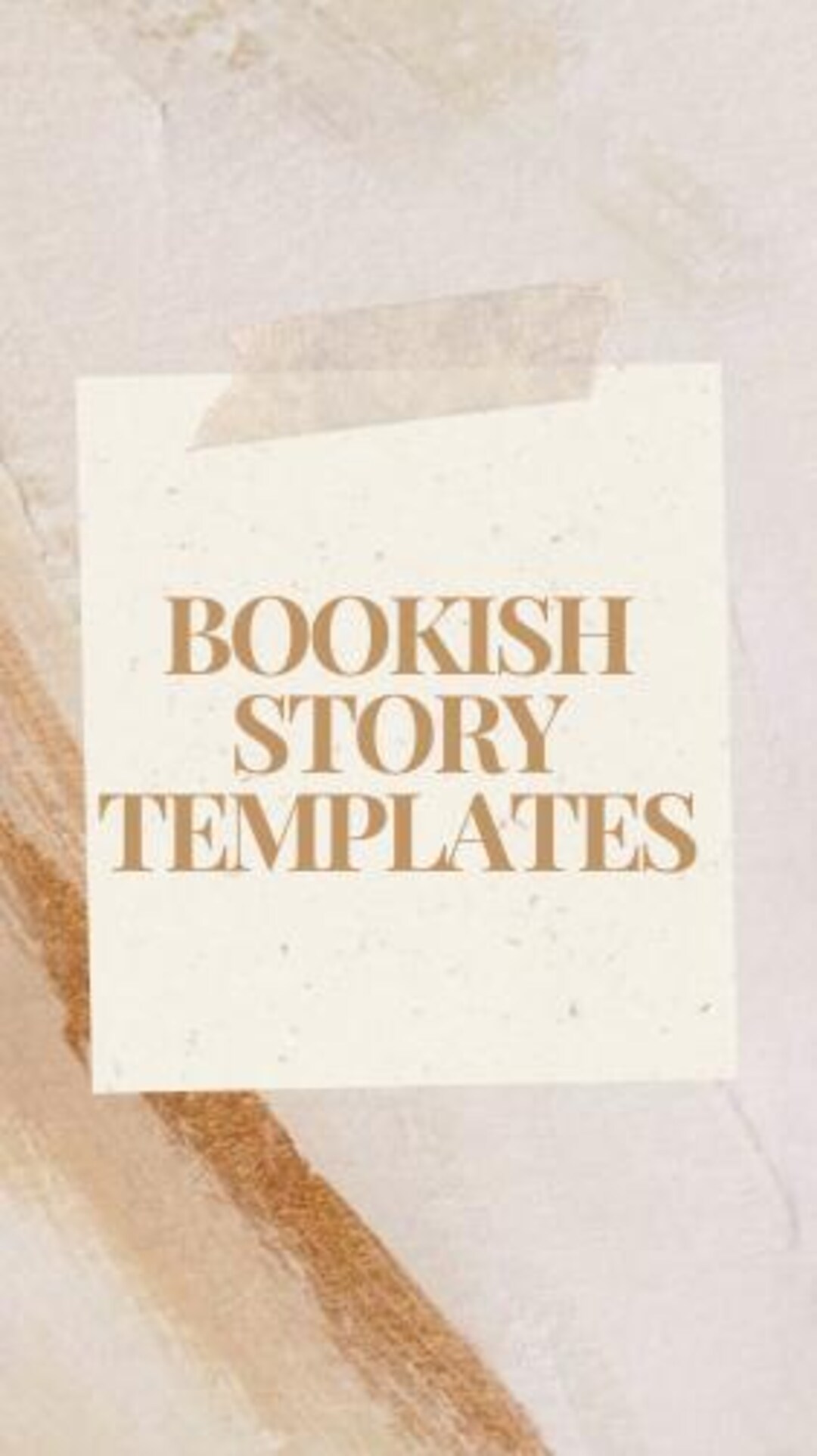 Neutral Aesthetic Bookish Instagram Story Templates - Etsy