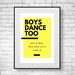 Boys Dance Too Poster - Etsy