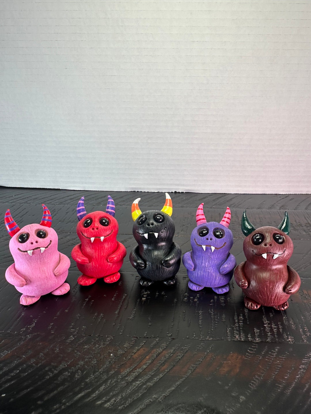 Handmade Clay Monster Babies. Cute Spooky Halloween Polymer Clay Gothic ...