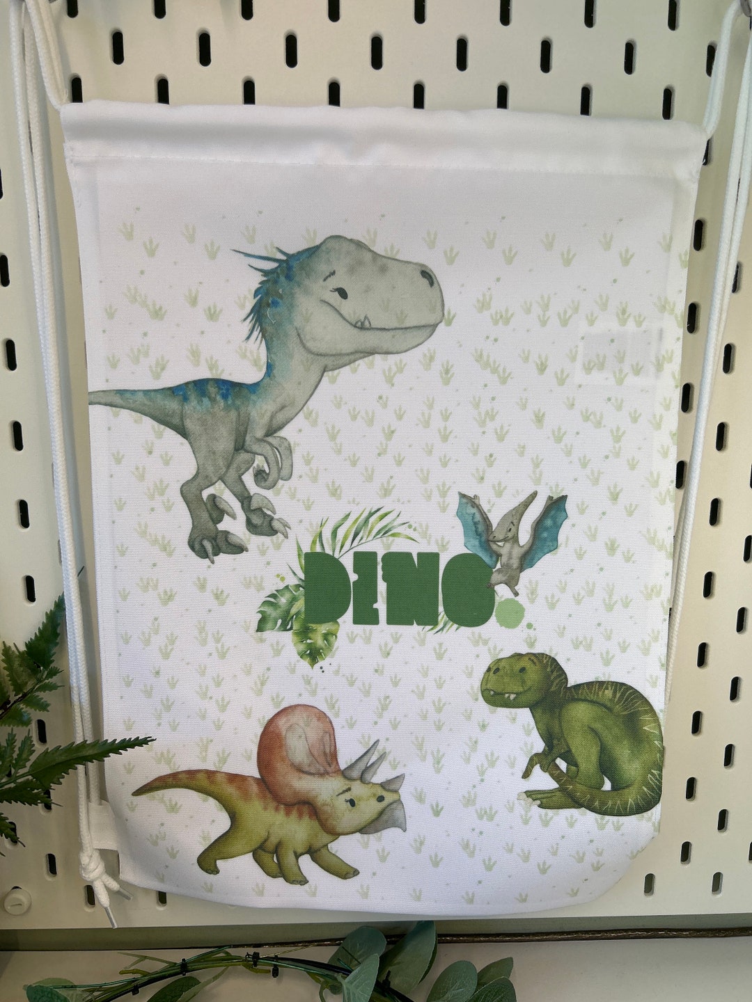 Dinosaur Drawstring Gym Gift Bag - Watercolour Dino - Etsy