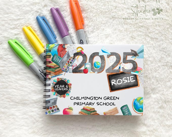 School Leavers Signing Book, 2025 Leavers Notebook, End of Year Gift - Etsy