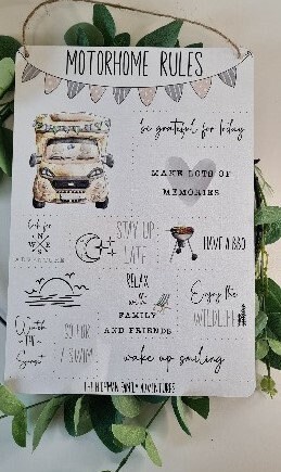 Aluminium Motorhome Camper Rules Hanging Metal Sign Plaque - Etsy UK
