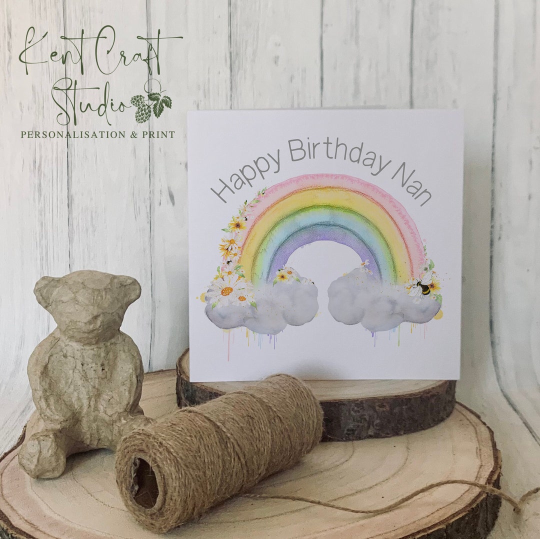 Personalised Birthday Card, Card for Nan, Nan's Birthday Gift - Etsy