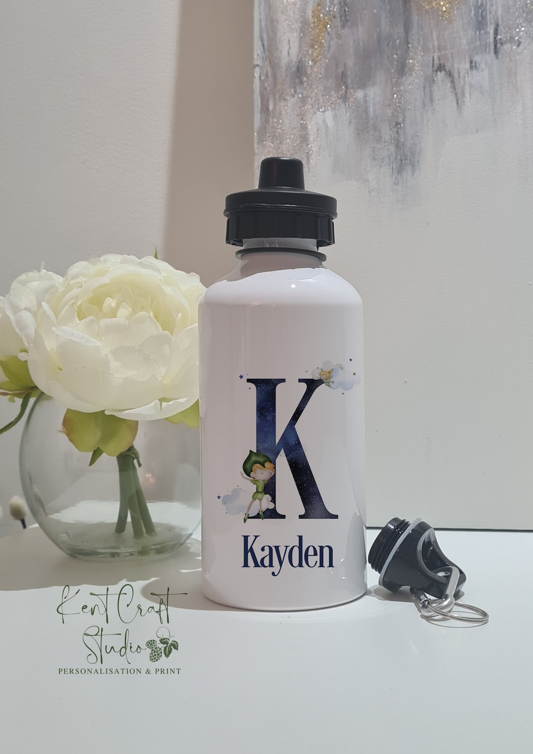 Personalised Peter Pan Water Bottle, Personalised Gift, Aluminium ...