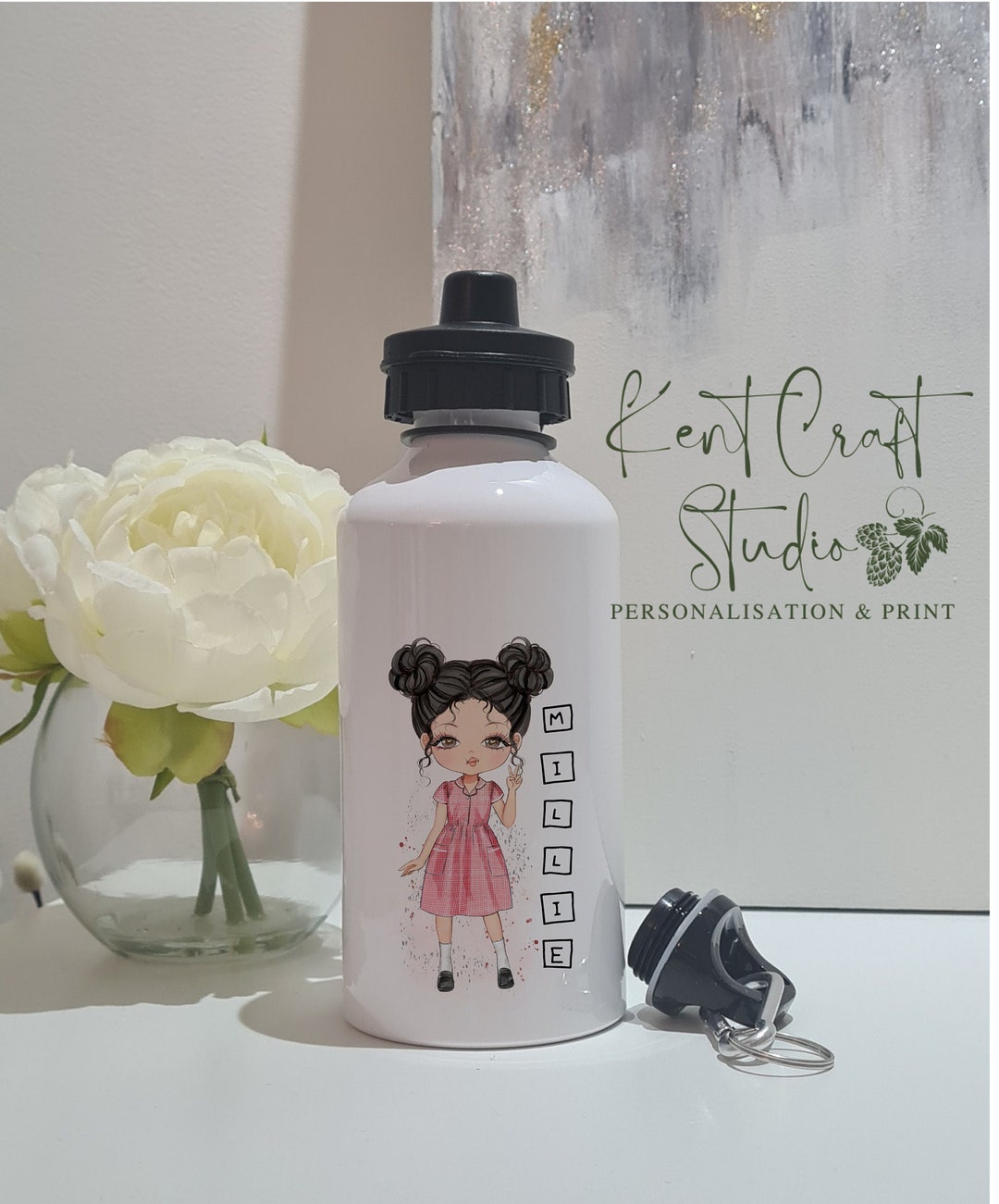 Personalised Water Bottle, Back to School Bottle, Gift for Her, 500ml ...