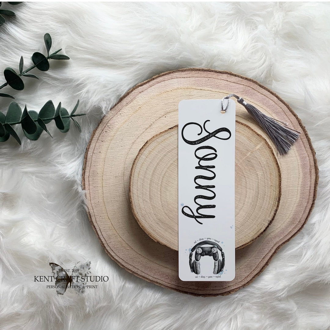 Personalised Gaming Bookmark, Gift for Him, Gaming Book Mark, Boy's ...
