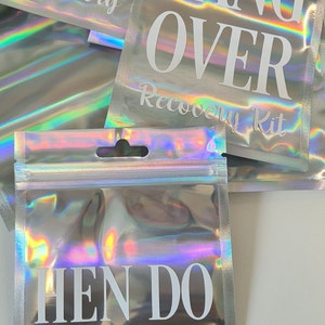 Hen Party Hangover Kit / Recovery Kit Party Bags /hen Party Favours Zip ...