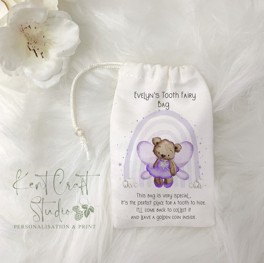 Personalised Tooth Fairy Bag, My First Tooth Bag, Tooth Fairy Gift for ...