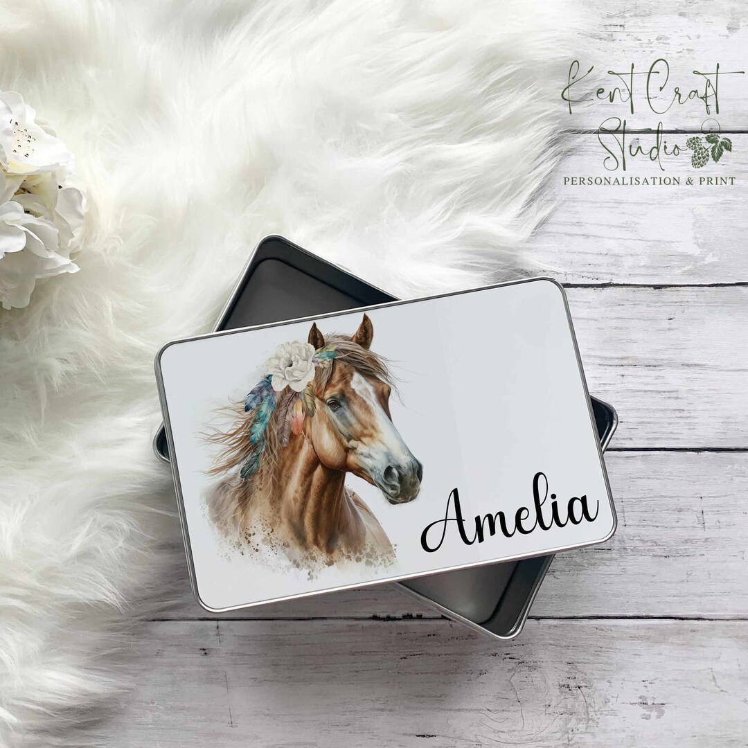 Personalised Horse Gift Box Tin, Medal Box, Treat Tin - Etsy