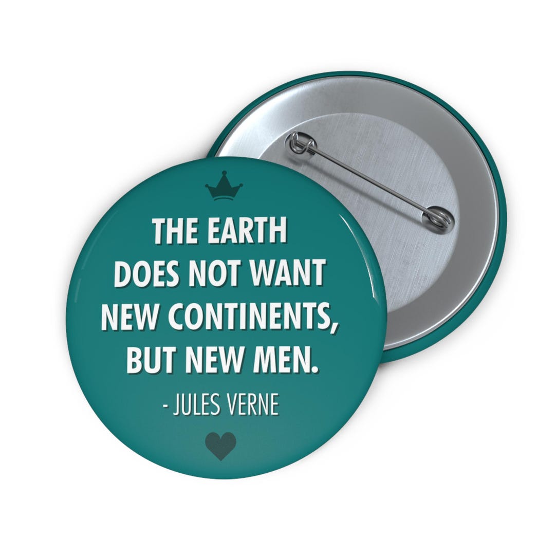 Jules Verne Book Quote Pins From Around the World in 80 Days A Journey ...