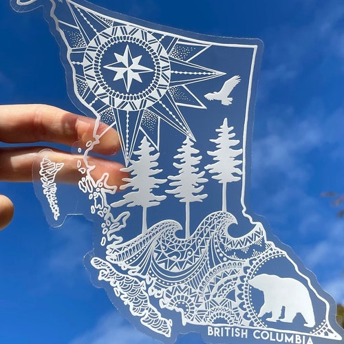 BC Map Car Decal - Etsy
