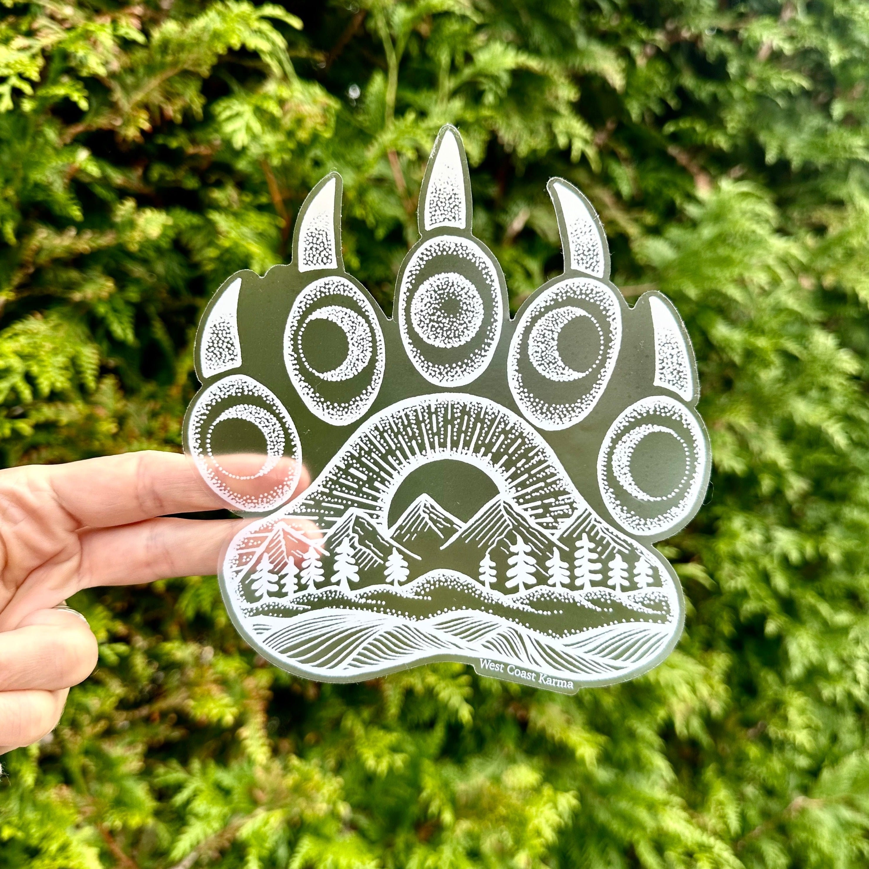 Nature Bear Paw Car Decal - Etsy