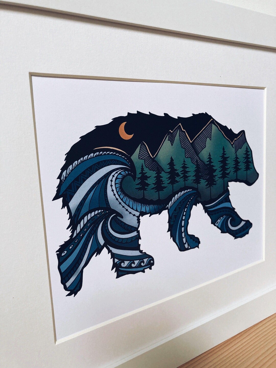 Nature Bear Art Print - Etsy