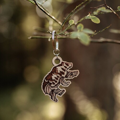 Nature Bear Vinyl Sticker - Etsy