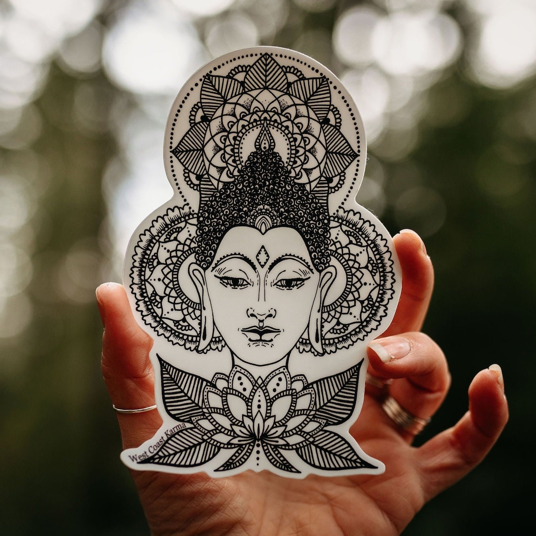 Buddha Mandala Vinyl Sticker - Etsy