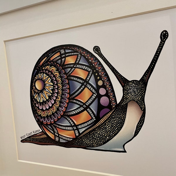 Snail Art Print - Etsy