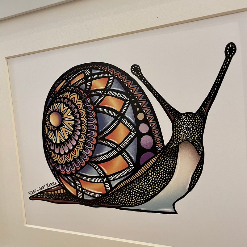 Snail Art Print - Etsy