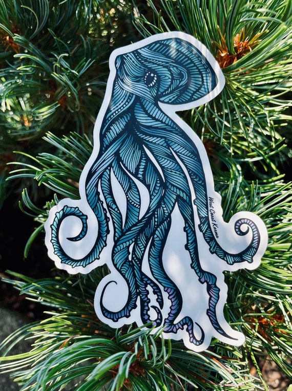 Colourful Octopus Vinyl Sticker - Etsy