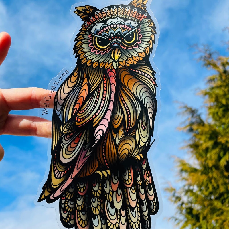 Owl Car Decal - Etsy