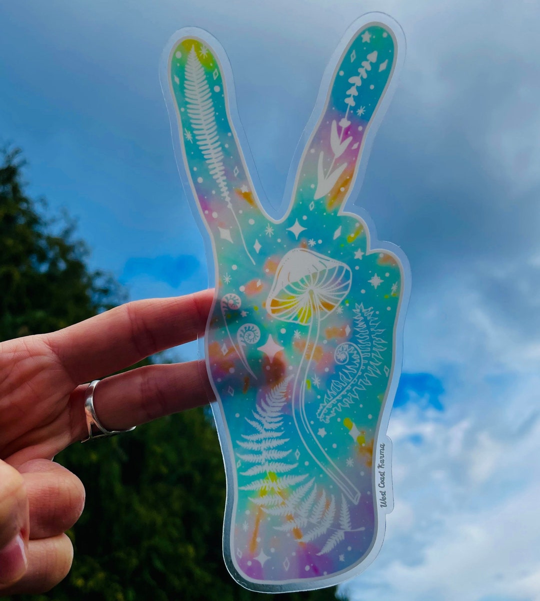 Nature Peace Tie Dye Decal - Etsy