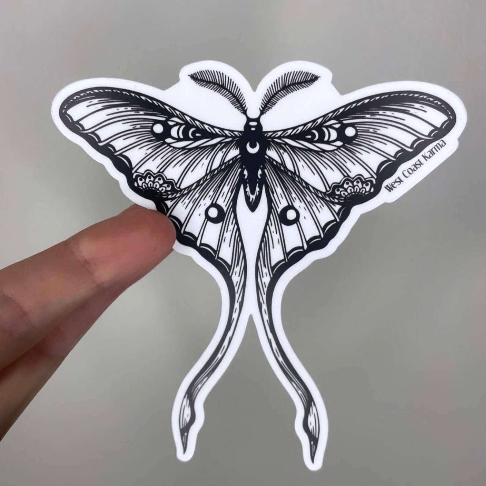 Luna Moth Vinyl Sticker - Etsy