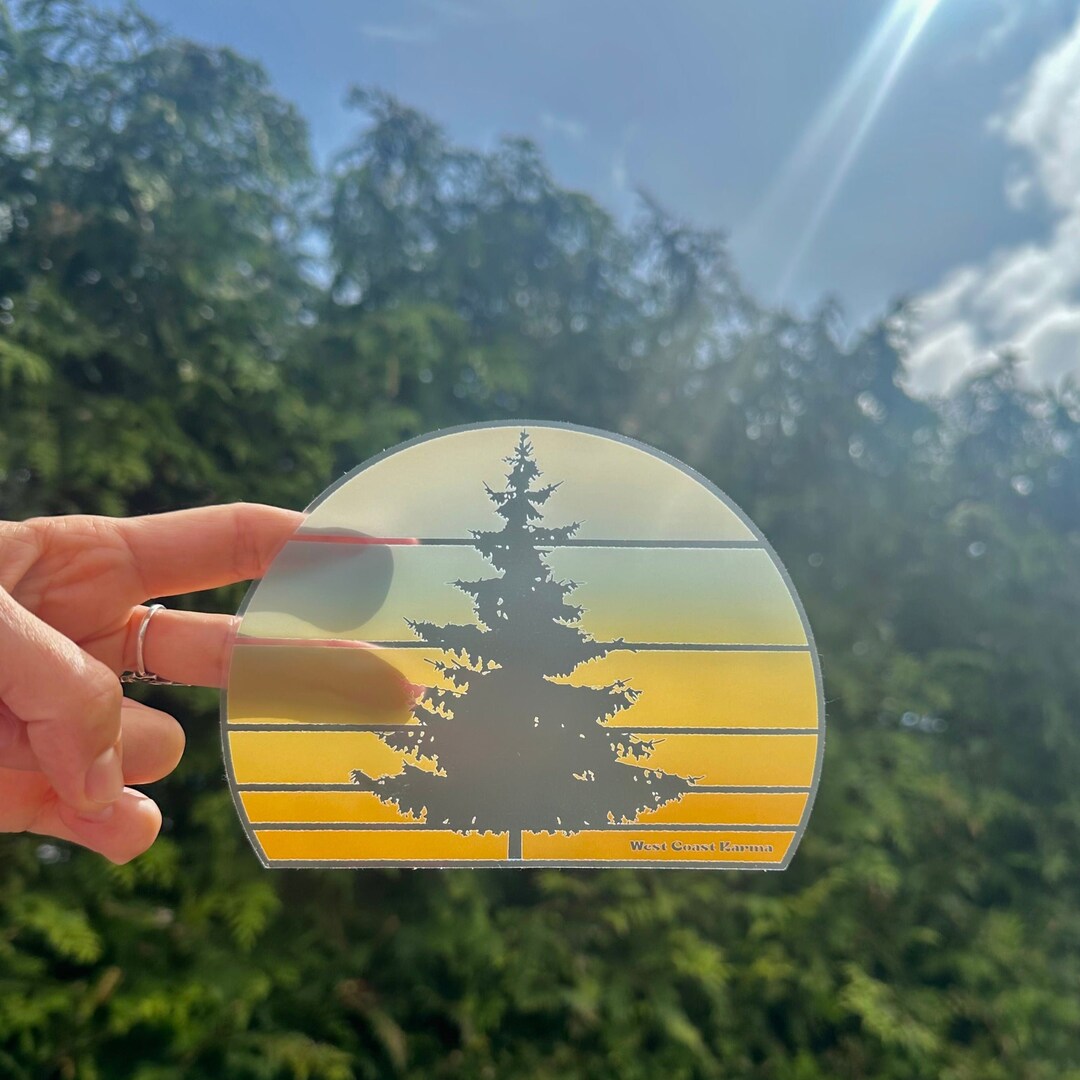 Retro Tree Car Decal - Etsy