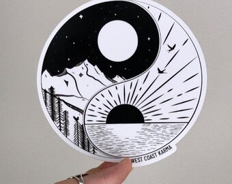 Yin Yang Sticker - Etsy
