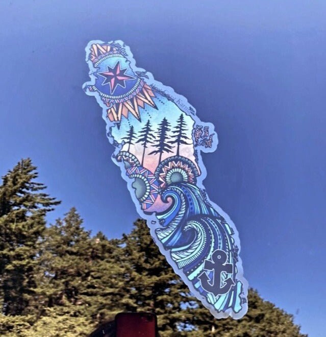 Colourful Vancouver Island Car Decal - Etsy Canada